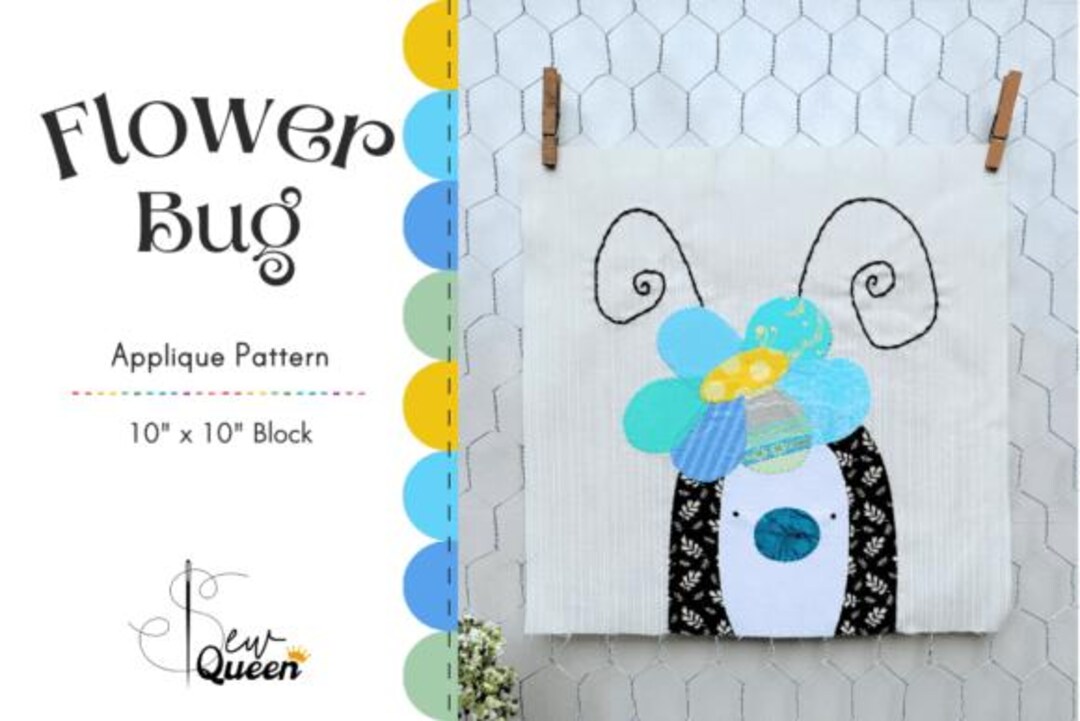 Flower Bug Applique Pattern - Etsy