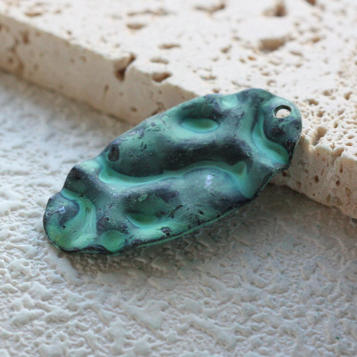 One Piece Hand Made Green Patina Charms - Varies Shapes and Size (pta ...