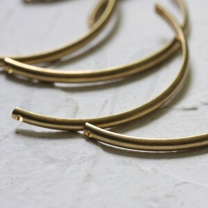 Solid Brass Curved Link - Half Round Wire - Half Circle - Open Circle ...