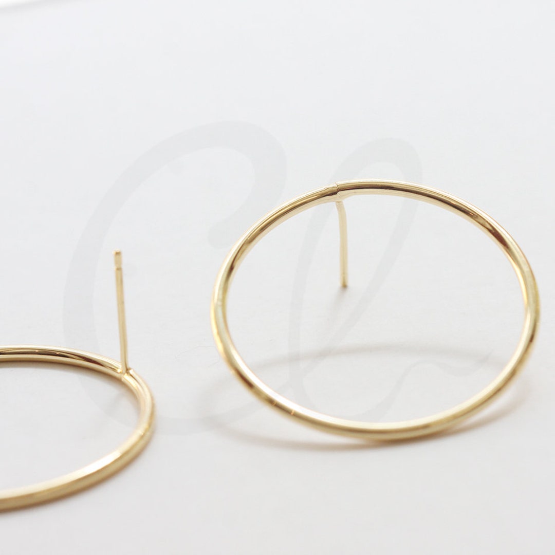 2 pièces (une paire) Poteau de boucle d’oreille de base en laiton ...