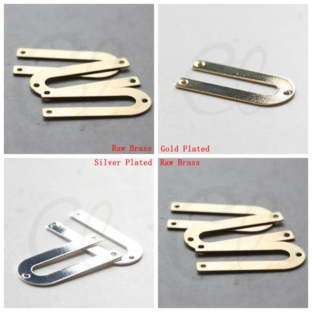 Brass Base 3 Holes Half Circle - U Link - Charm 12x26mm (3773C) - Etsy