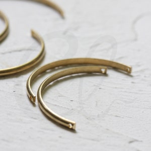 Solid Brass Curved Link - Half Round Wire - Half Circle - Open Circle ...