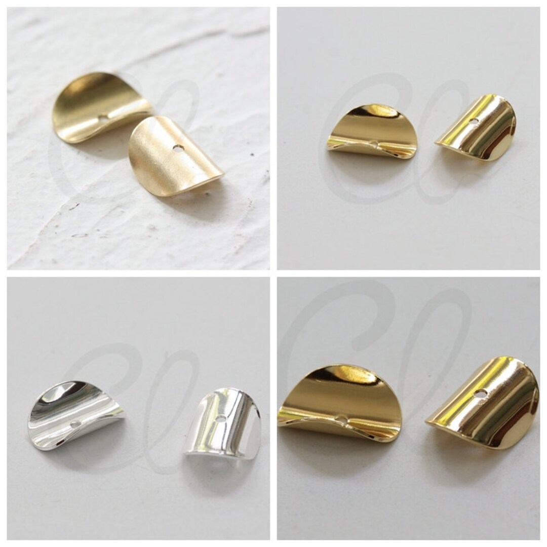 Solid Brass Waved-curved Disc - 15.15*11mm (4029C-F-182) - Etsy