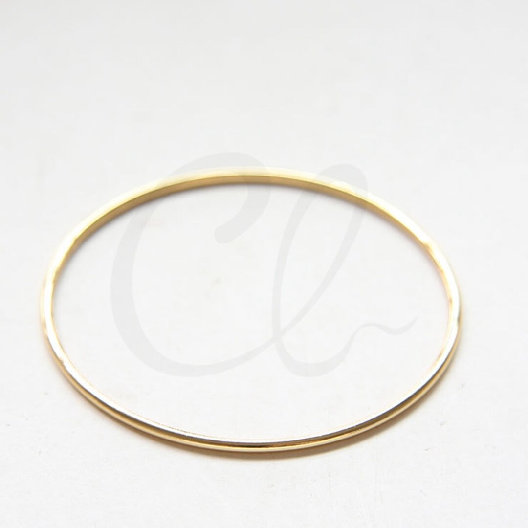 One Piece Premium Gold Plated Brass Base Loop (soldered) - 50x1.5mm ...