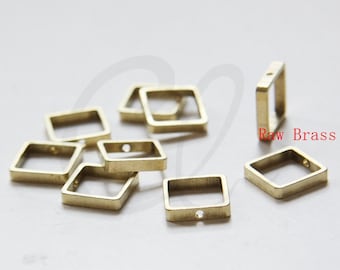 10 Pieces of Raw Brass Tube in Square Shape 3d Cube 20x20x2.5 - Etsy
