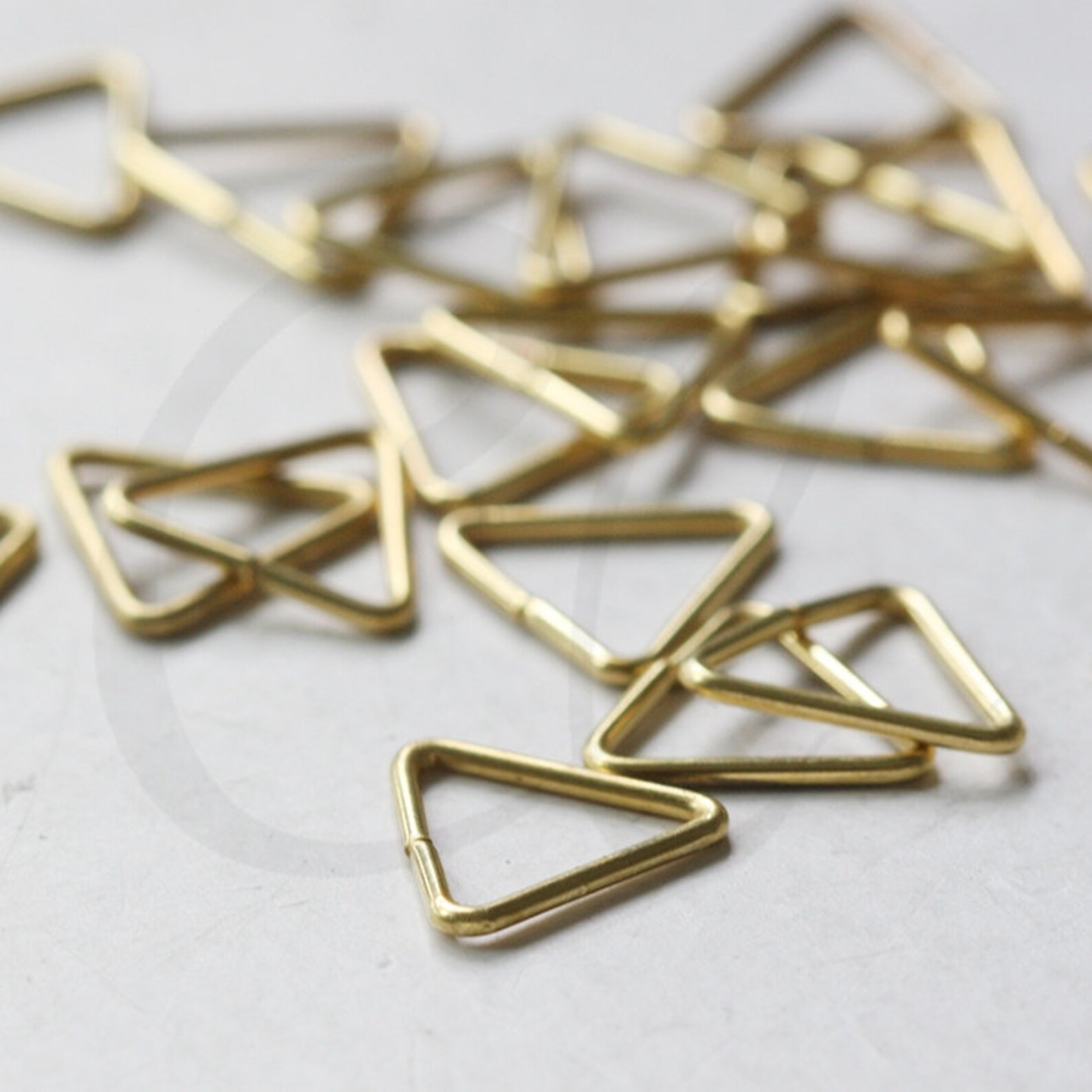 60pcs Raw Brass Opened Triangle Jump Rings 12x1mm | Etsy