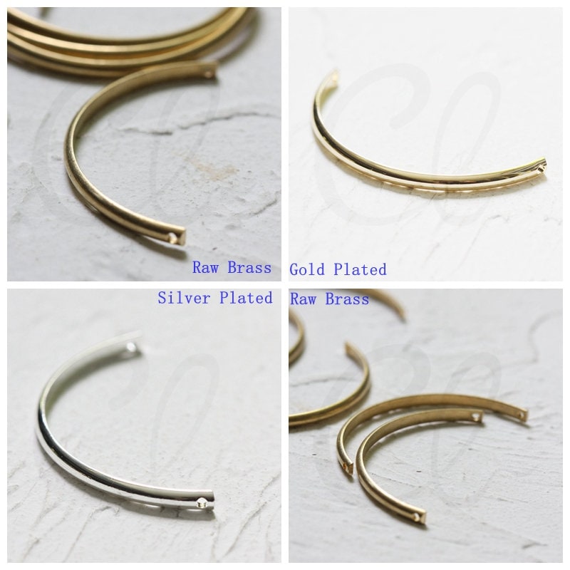 Solid Brass Curved Link Half Round Wire Half Circle Open | Etsy