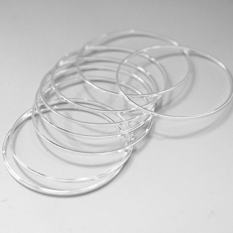One Piece Premium Silver Plated Brass Base Flat Closed Ring Etsy