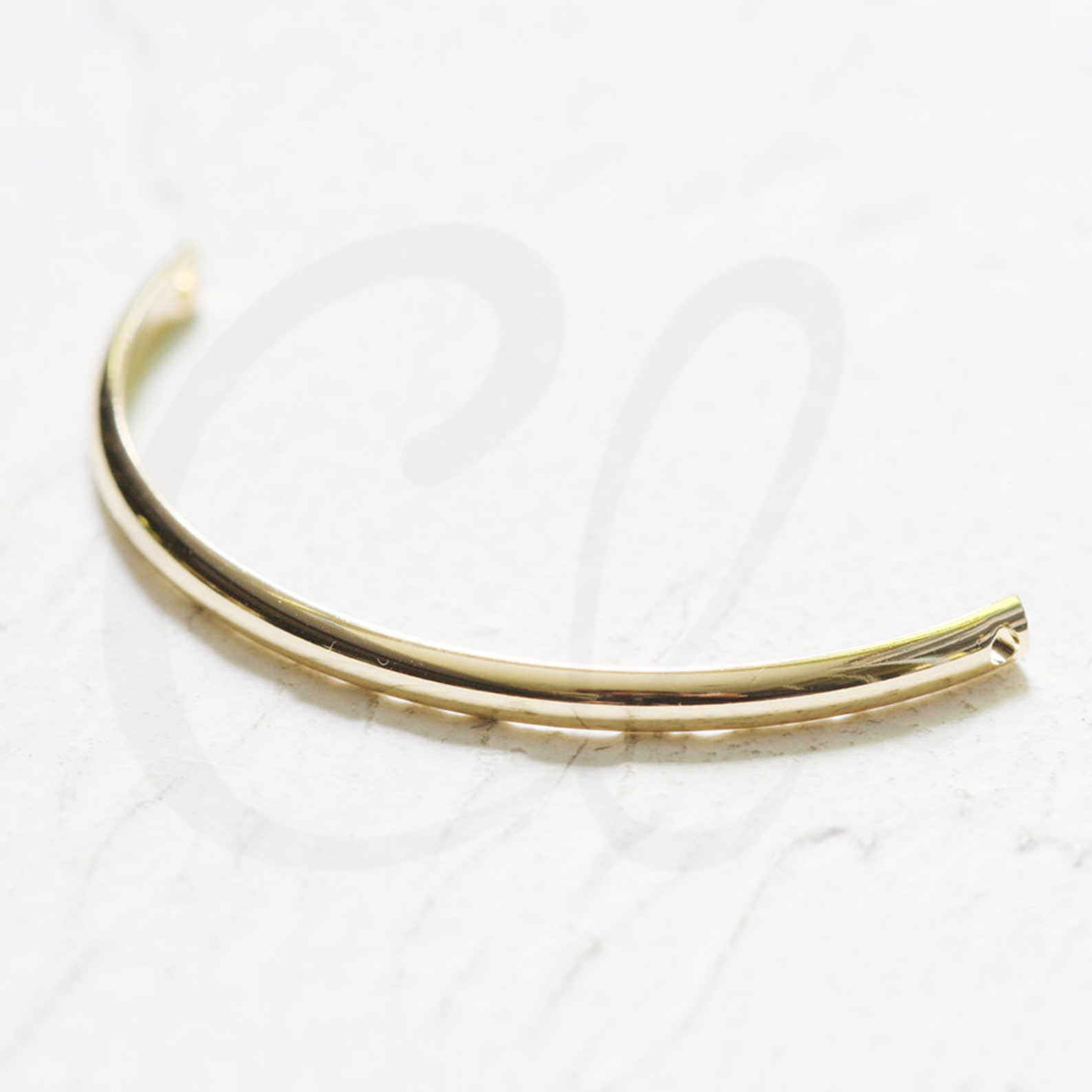 Solid Brass Curved Link - Half Round Wire - Half Circle - Open Circle ...