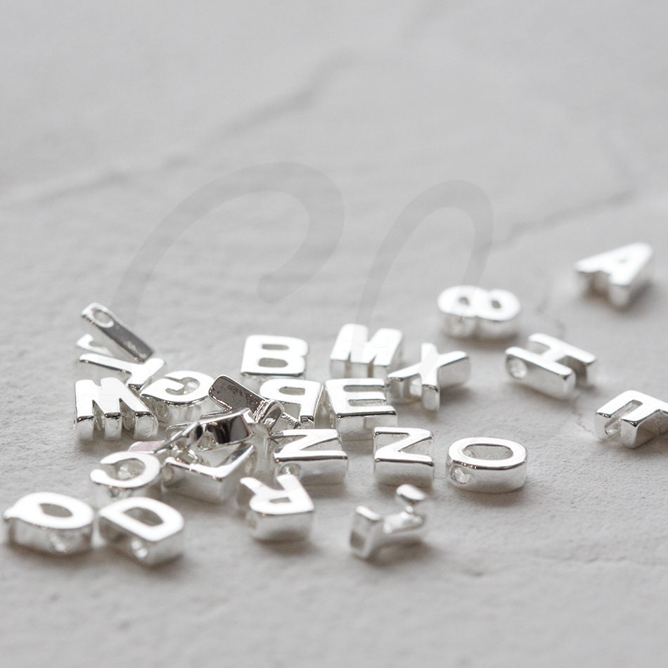 Solid Brass Premium Plated Alphabet Spacer Letter Spacer | Etsy