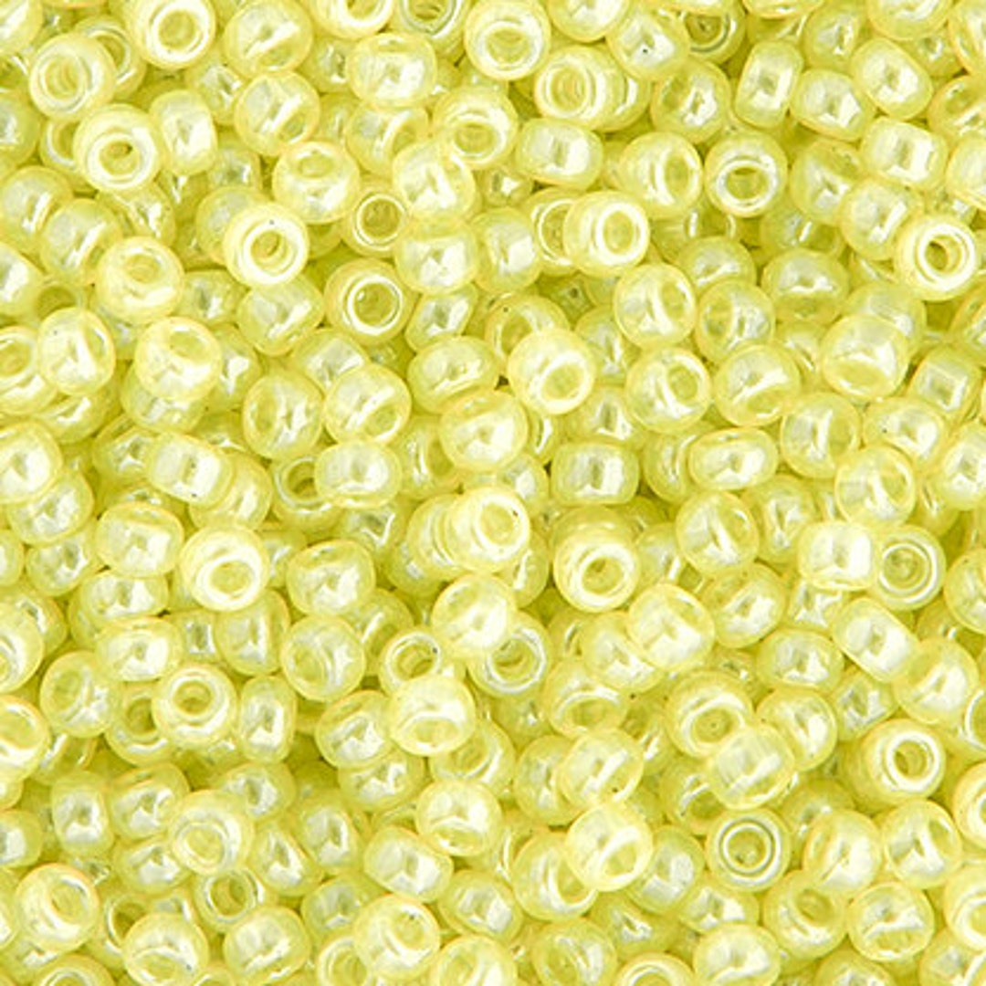 10 Grams Japanese Miyuki 11/0 Seed Beads - Ceylon Light Yellow - 2mm ...