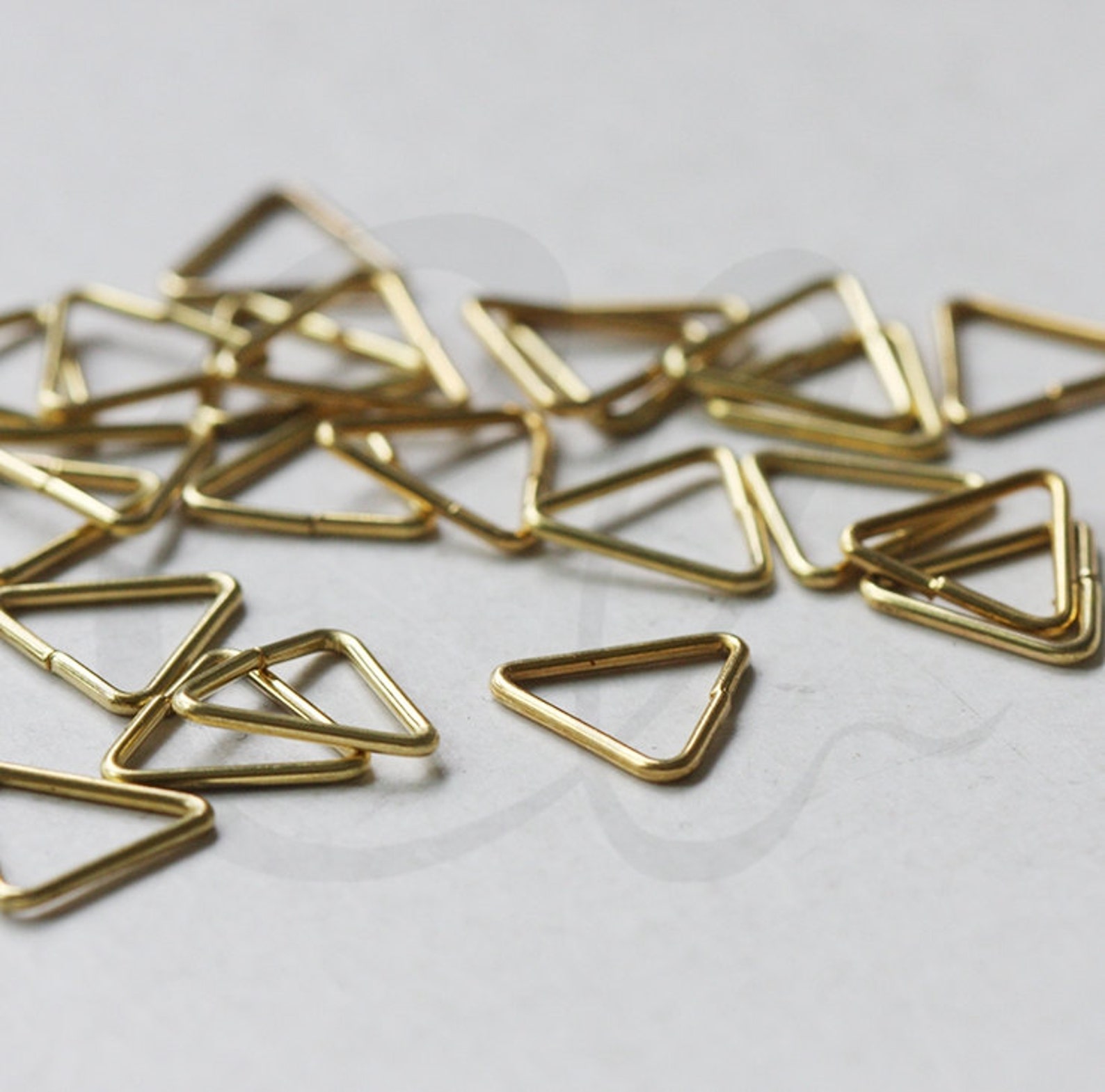 60pcs Raw Brass Opened Triangle Jump Rings 12x1mm | Etsy