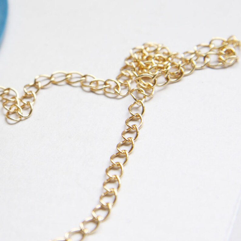 3 Feet Shiny Gold Plated Brass Extension Chains Waved Oval | Etsy