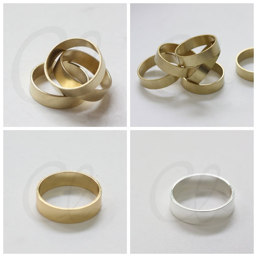 Solid Brass CLOSED Ring - Link - Loop - No Hole 19x5mm (3829C-V-190) - Etsy