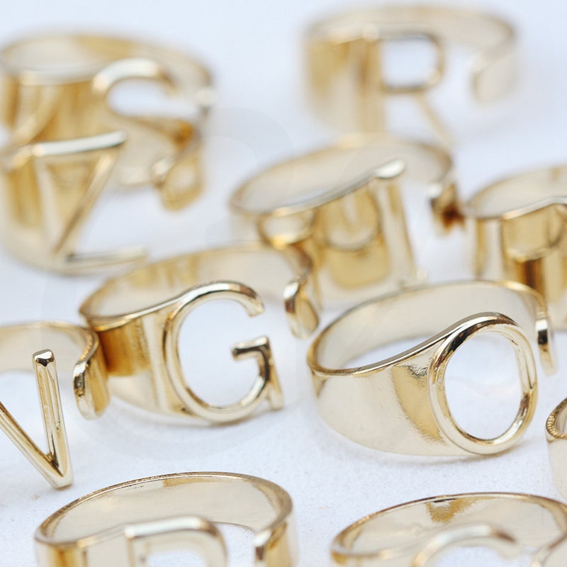 Alphabet Finger Ring - Etsy
