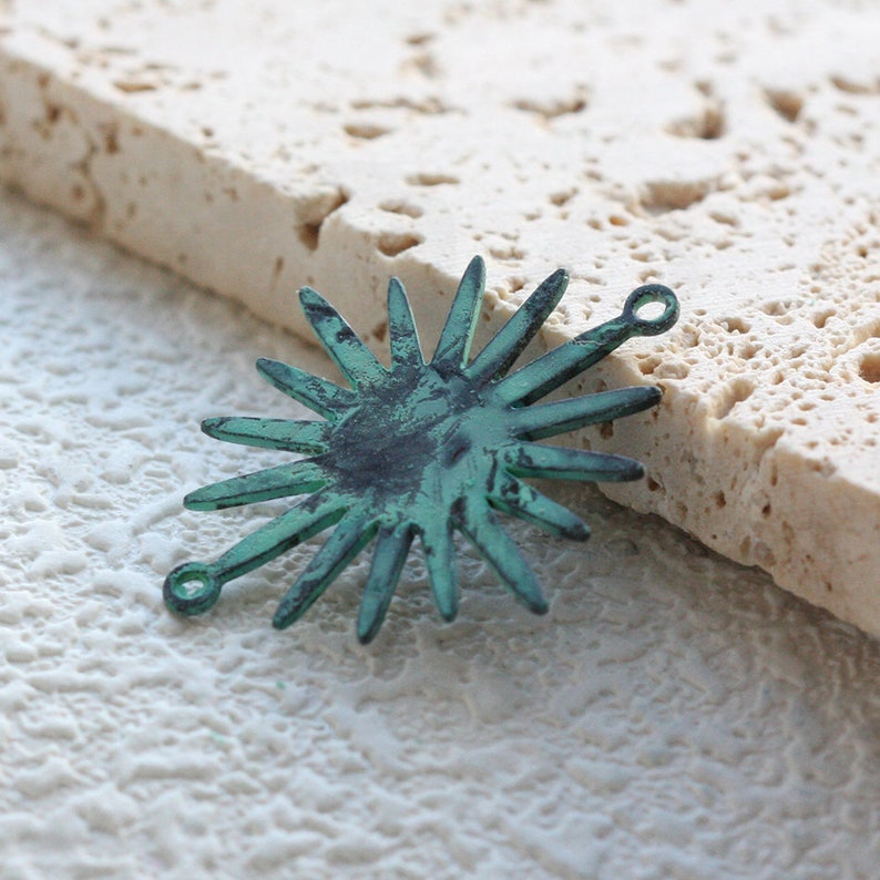 One Piece Hand Made Green Patina Charms - Varies Shapes and Size (pta-v ...