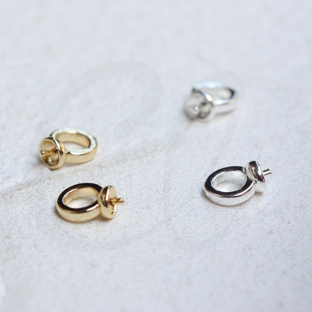One Piece Premium Plated Solid Brass Charm - Ring 7x6mm (4749C) - Etsy