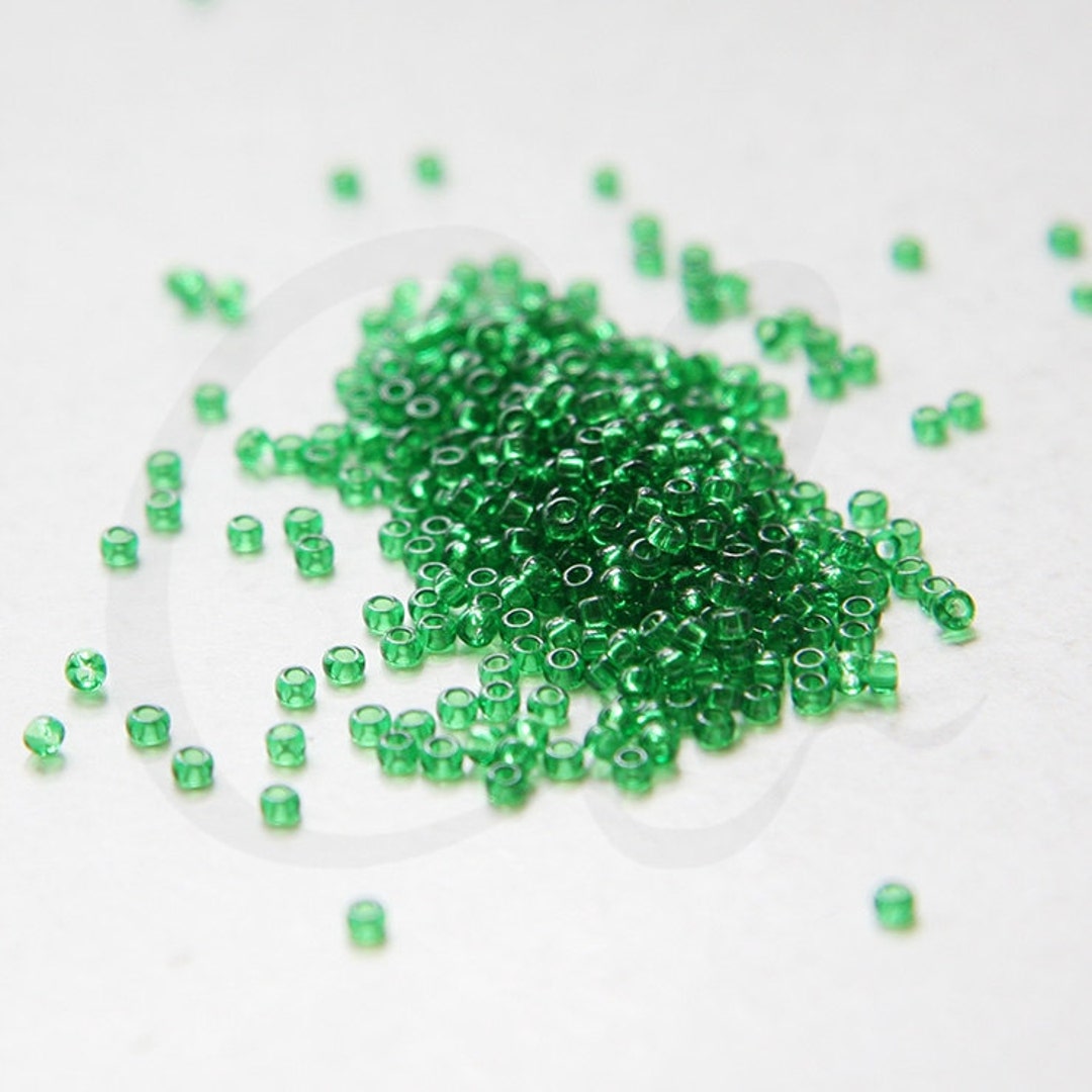 10 Grams Japanese Miyuki 11/0 Seed Beads - Green Lime Transparent - 2mm ...