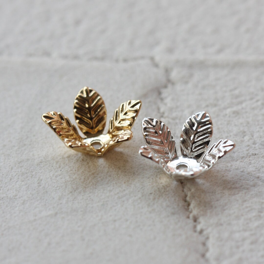 Solid Brass Leaf Caps - 11mm (4247C-P-442) - Etsy