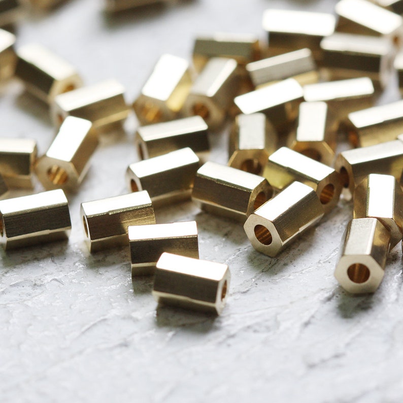 Solid Raw Brass Spacers Hexagon Tube 6x4mm 4390C-Q-29 - Etsy