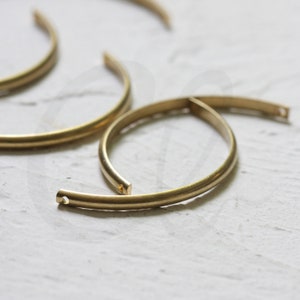 Solid Brass Curved Link - Half Round Wire - Half Circle - Open Circle ...