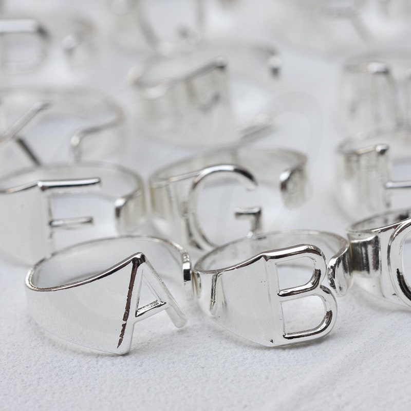 Alphabet Finger Ring - Etsy