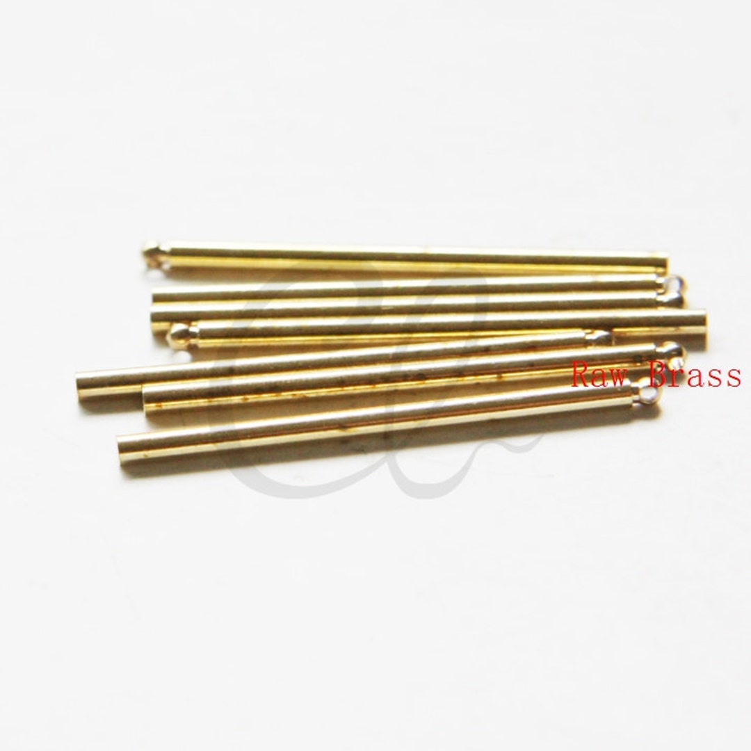 10 Pieces Raw Brass Long Round Bar - Stick 2x36mm (3046C-M-2) - Etsy