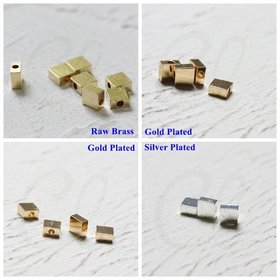 Solid Brass Spacers Square 6x6x3mm 4193C - Etsy