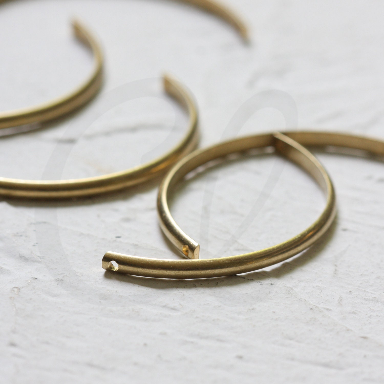 Solid Brass Curved Link Half Round Wire Half Circle Open - Etsy