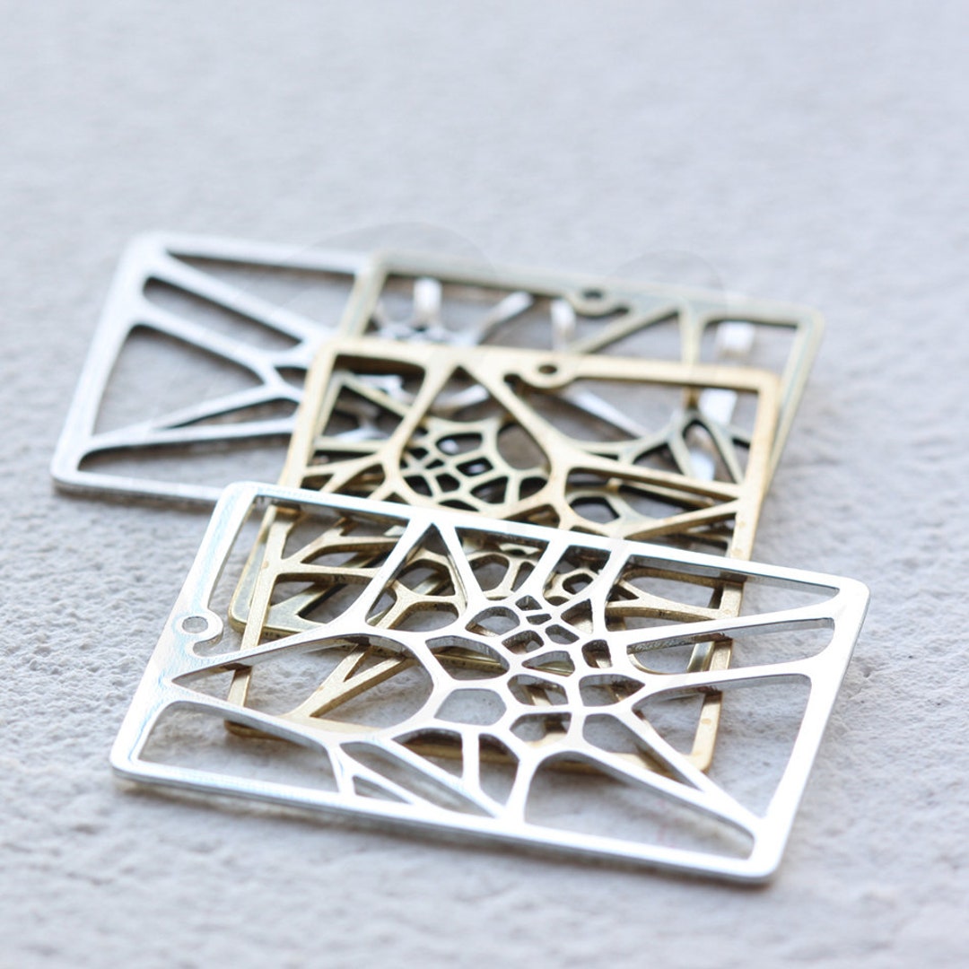 Solid Brass Rectangle Charm - 22x30mm (4630C) - Etsy