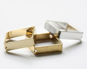 Raw Brass Square Spacer 5x7mm 3/16x9/32 2mm - Etsy