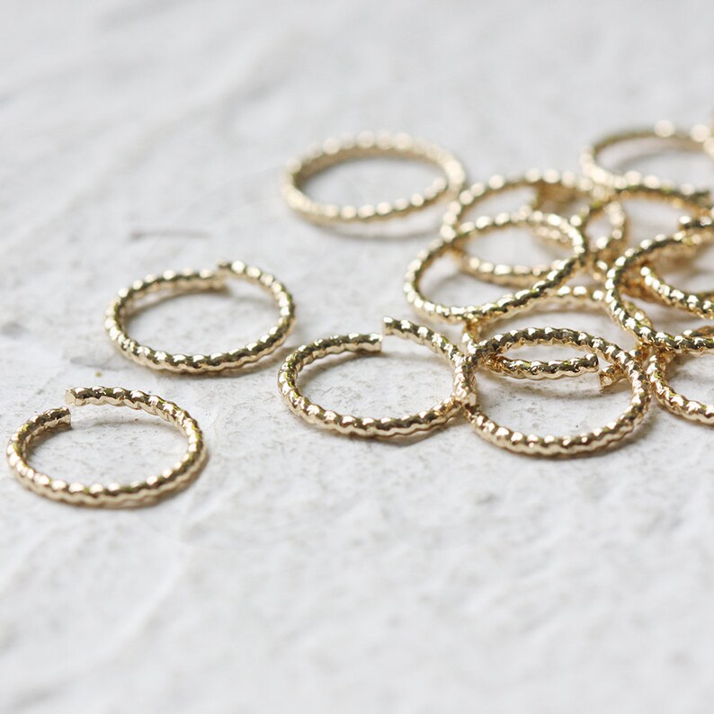 Solid Brass Opened Textured Jump Rings-10x1mm 4199C-S-420 - Etsy