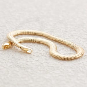 One Piece Premium Gold Plated Hand Linked Finished Chain- Snake 155x4mm ...