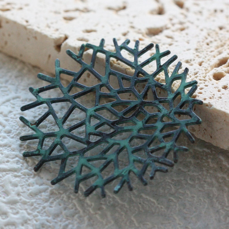 One Piece Hand Made Green Patina Charms - Varies Shapes and Size (pta-v ...