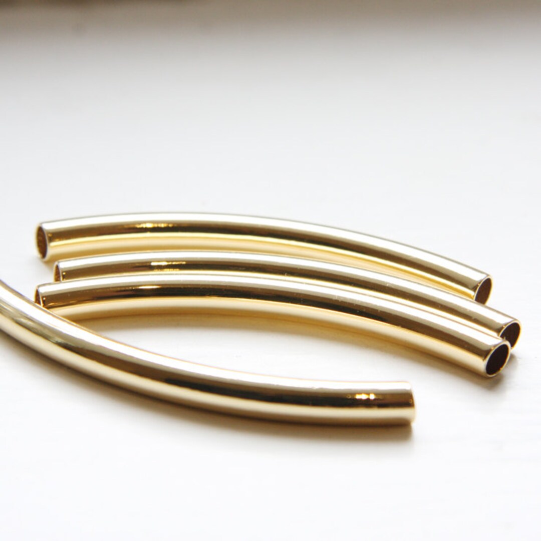 One Piece Premium Gold Plated Tube 5x60mm With ID 4mm (307C-R-2) - Etsy