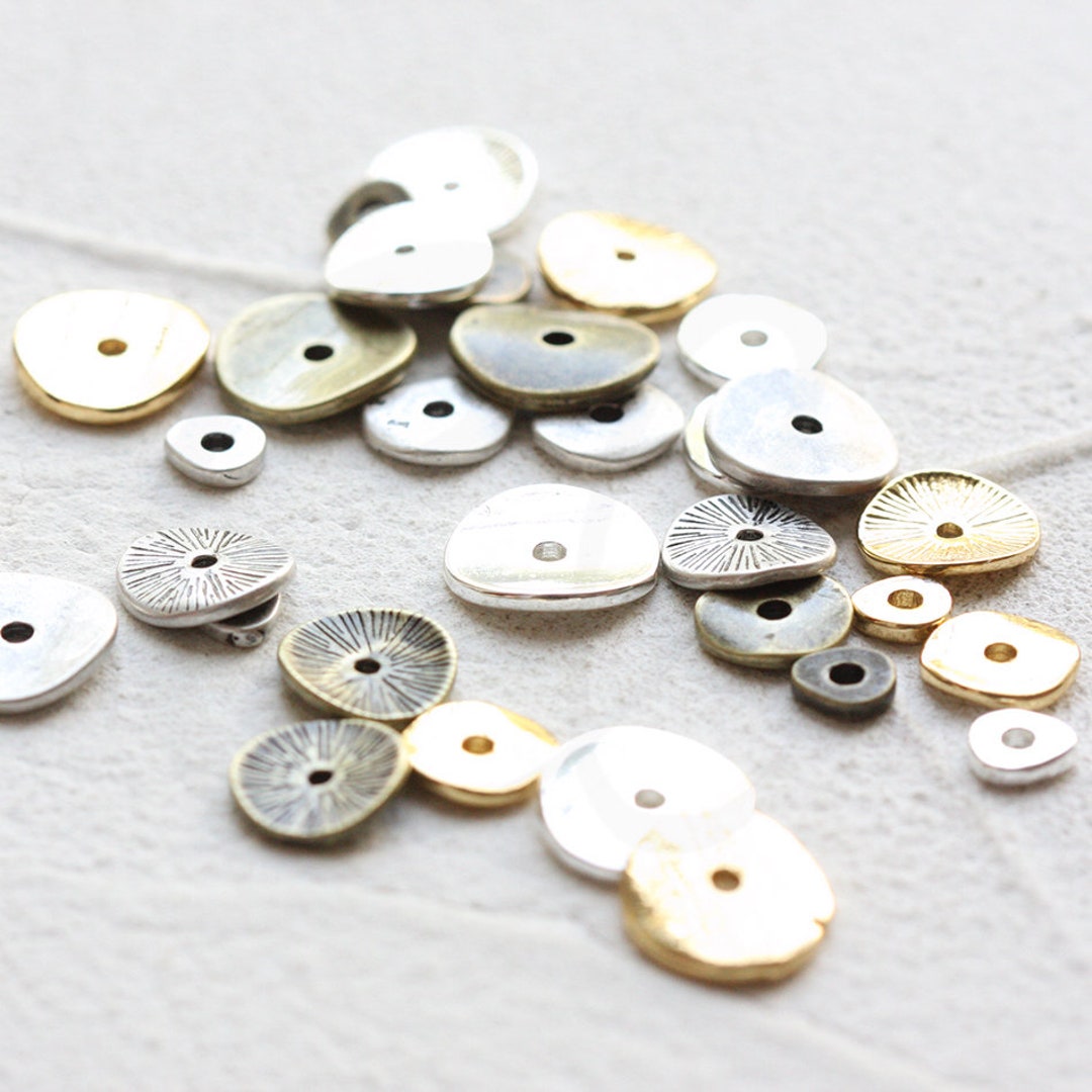 Solid Brass Disk Spacer - Varies Sizes and Shapes (4682C) - Etsy
