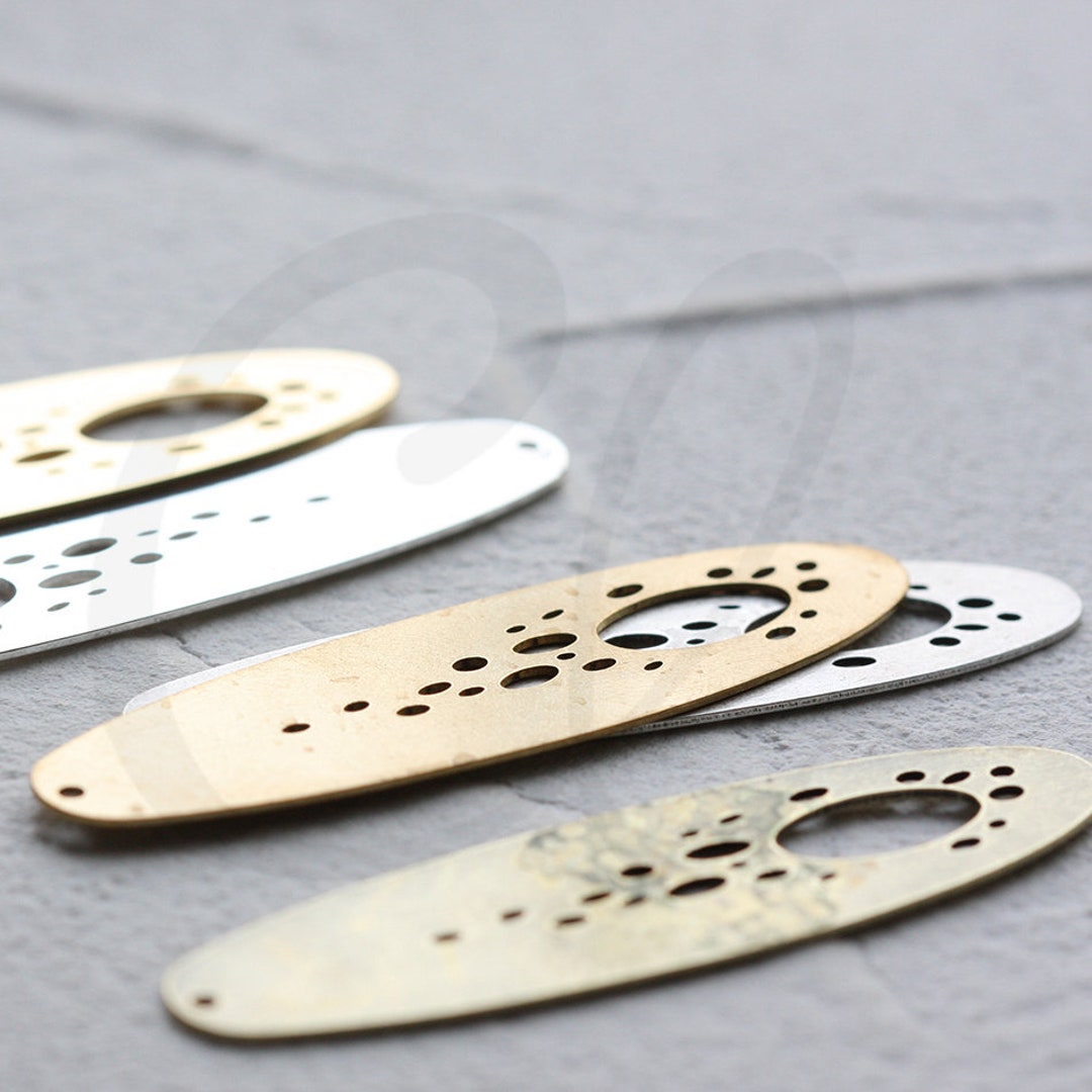 Solid Brass Oval Charm - 54x15mm (4606C) - Etsy