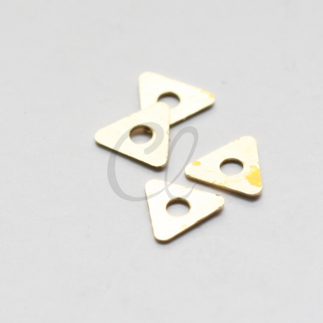 100 Pieces Raw Brass Triangle Spacer - 7mm (1918C-T-295) - Etsy