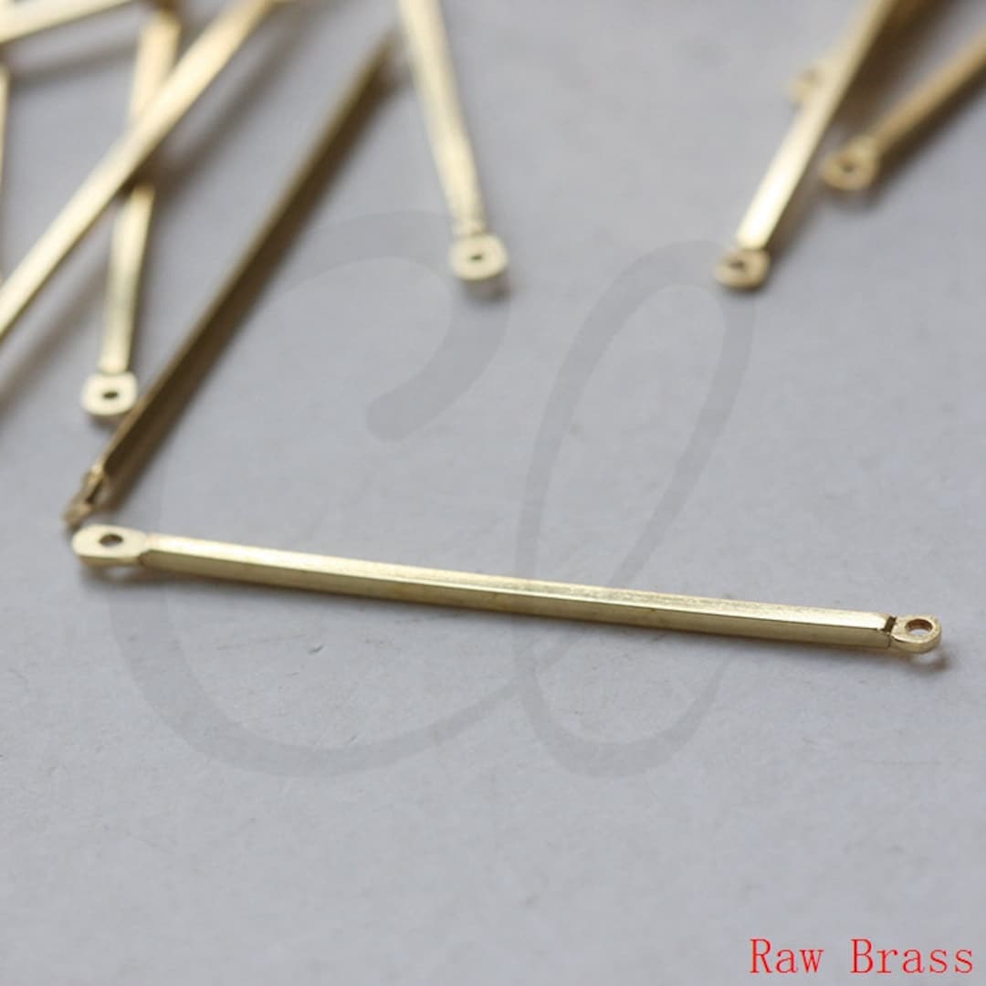 60 Pieces Raw Brass Connector - Link - Bar 40x1.2mm (3367C-E-449) - Etsy