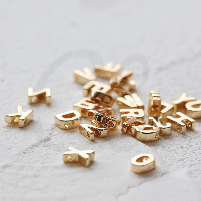 Solid Brass Premium Plated Alphabet Spacer Letter Spacer - Etsy