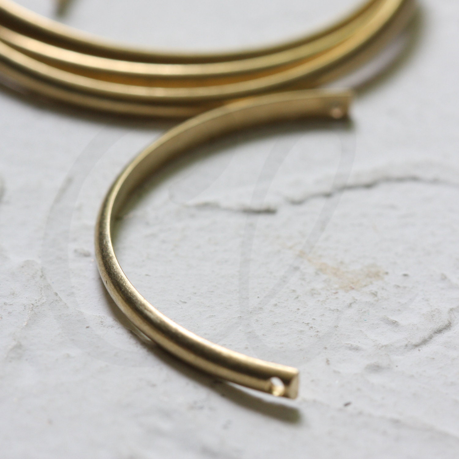 Solid Brass Curved Link Half Round Wire Half Circle Open | Etsy