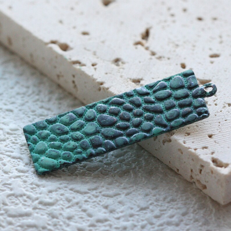 One Piece Hand Made Green Patina Charms - Varies Shapes and Size (pta-v ...