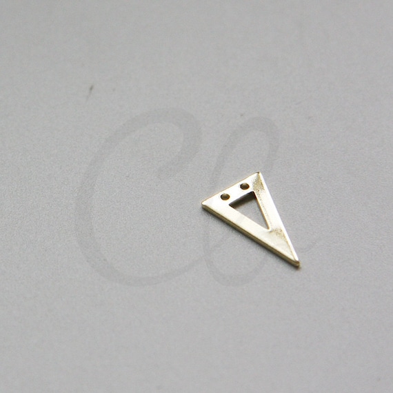One Piece Premium Gold Plated Brass Base Triangle Charm | Etsy