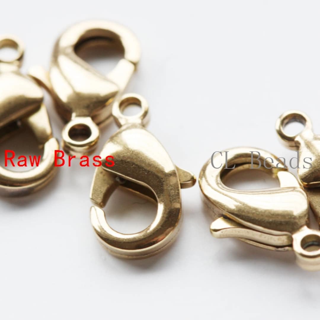 20 Pieces Raw Brass Lobster Clasp 12mm (322C-I-9X) - Etsy
