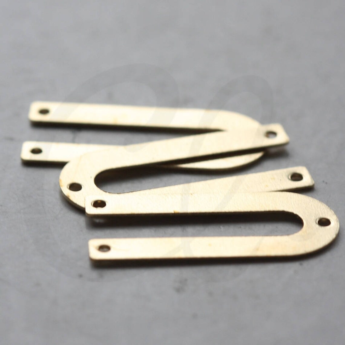 Brass Base 3 Holes Half Circle - U Link - Charm 12x26mm (3773C) - Etsy