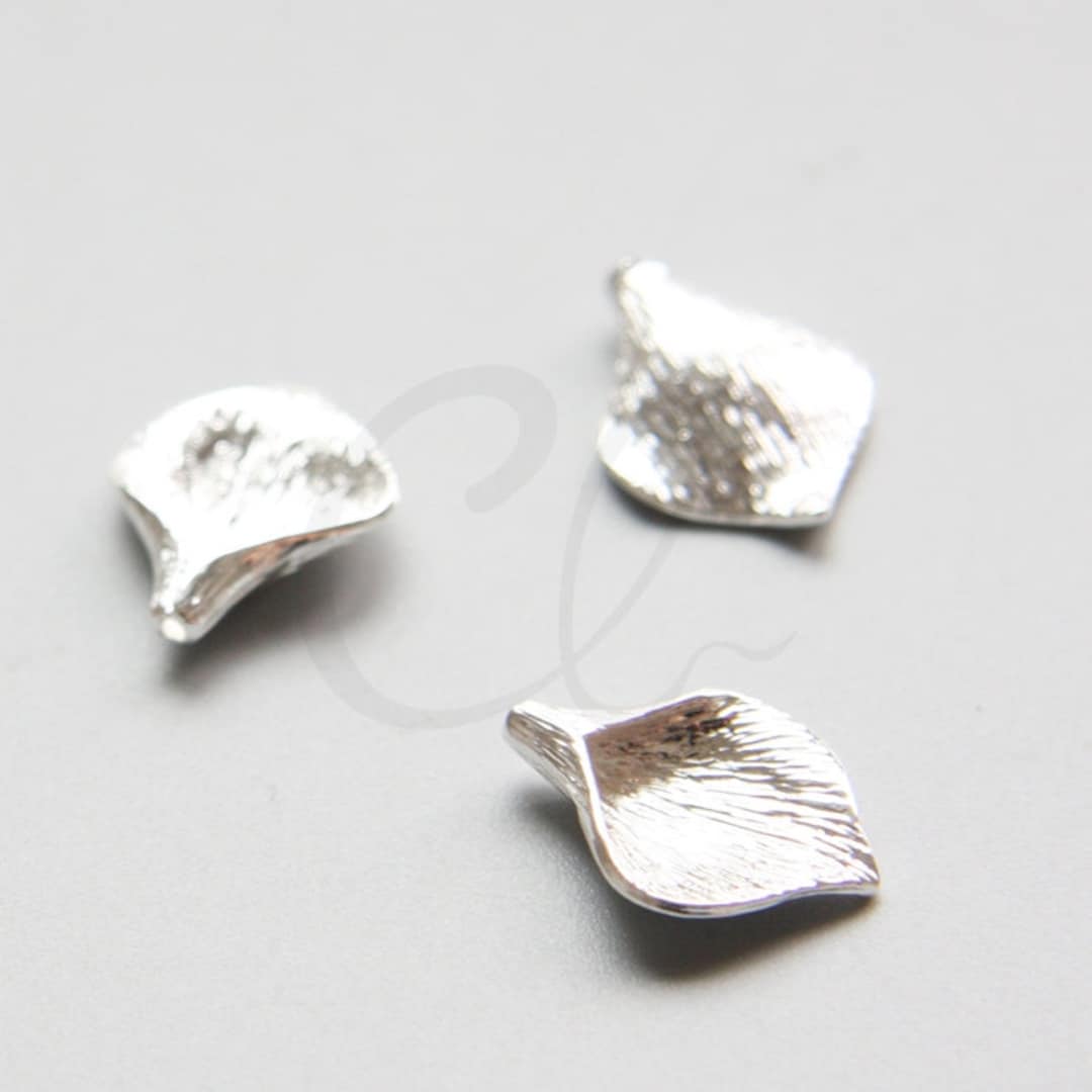 One Piece Premium Silver Plated Brass Base Cap - Flower 17x13mm (9667Z ...