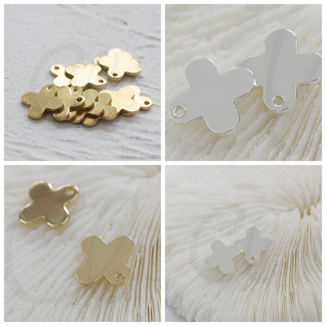 Solid Brass Clover Charm - 12x12mm (4037C) - Etsy