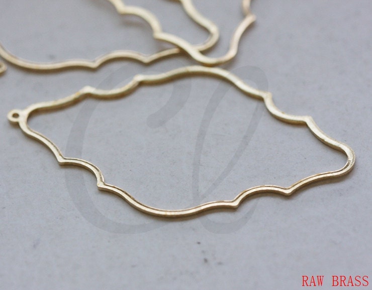 10 Pieces Raw Brass Charm Cloud Outline 52x31mm | Etsy