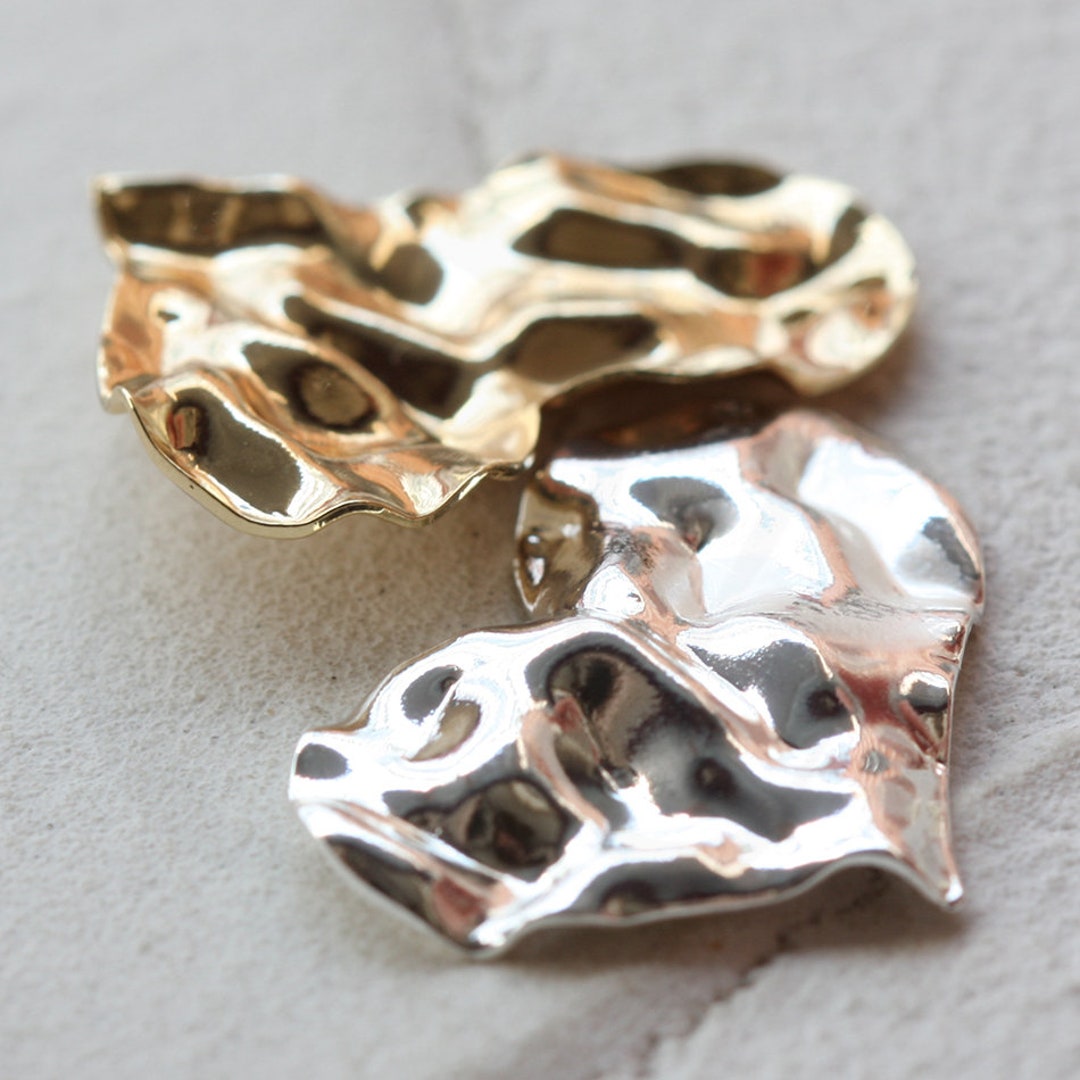 Solid Brass Textured Heart Charm - Side Hole - 30x20mm (4340C-F-333) - Etsy