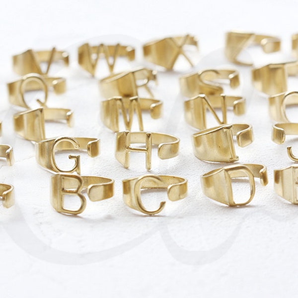 Finger Letter Ring - Etsy